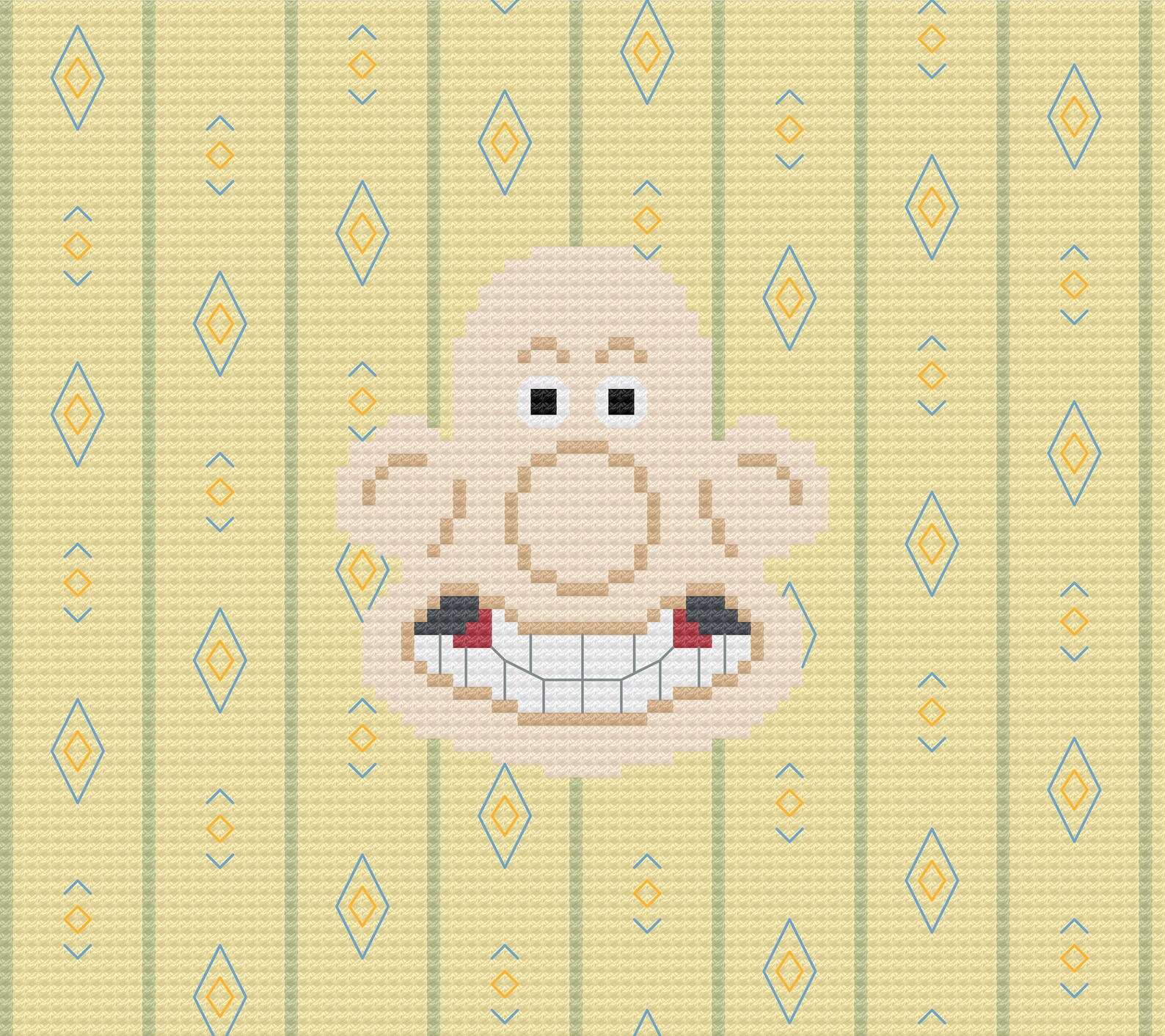 Wallace & Gromit Inspired Wallace Wallpaper | Cross Stitch Pattern PDF ...