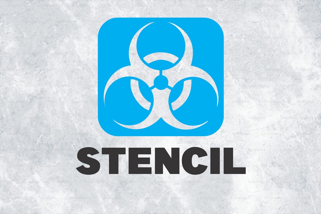 Biohazard Stencil, Bio Hazard Template, Danger Pattern, Hazard Cliche ...