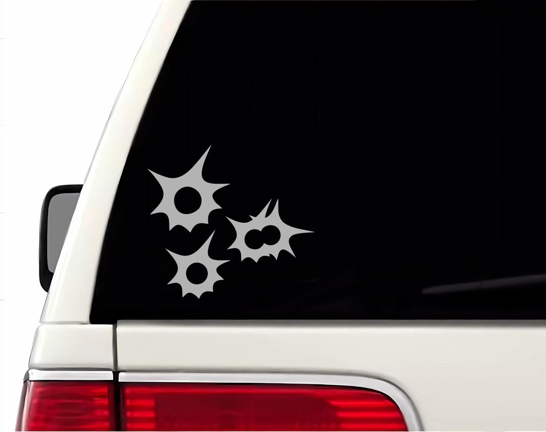 Bullets Vinyl Decal, Bullet Holes Car Sticker, Shots Decal, Cracked ...