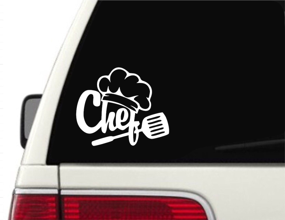 Chef Vinyl Decal, Kitchen Decor Sticker, Cooking Sticker, Kitchen Wall ...