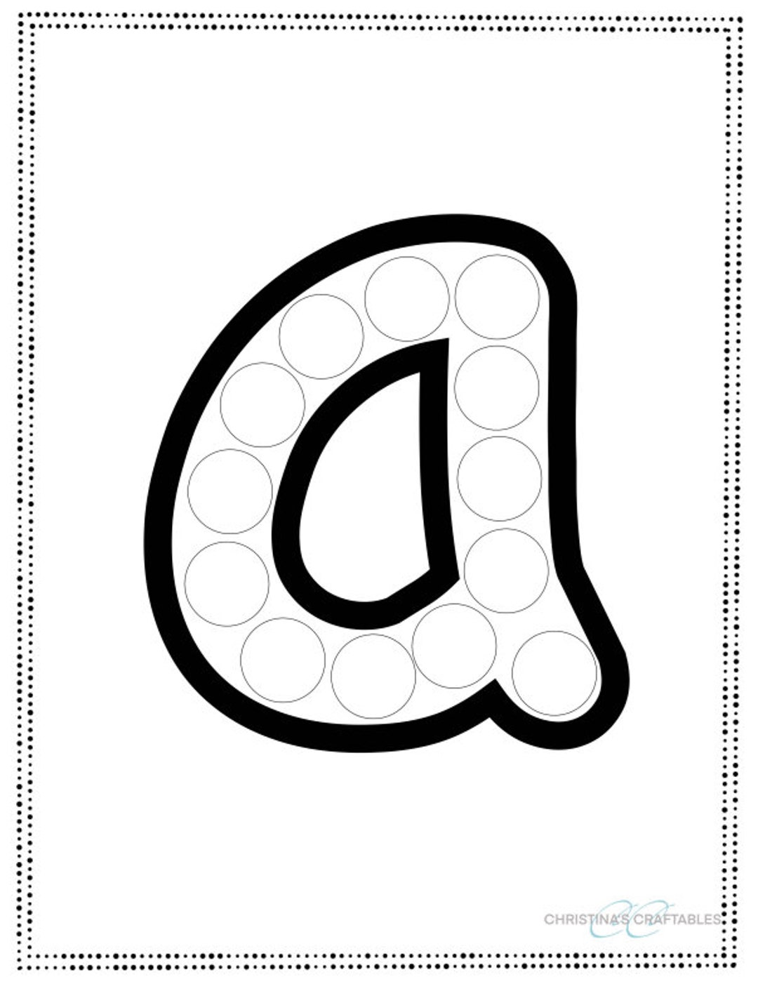 Lowercase Alphabet Dauber / Dab It / Bingo Marker Sheets - Etsy