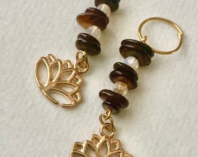 Lotus Flower Loc Charm Natural Hair Dangles Black Hair and Braid ...