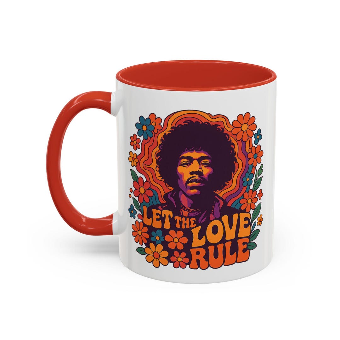Jimi Psychedelic Coffee Mug| Retro Trippy Hippie Drinkware| Gift for ...