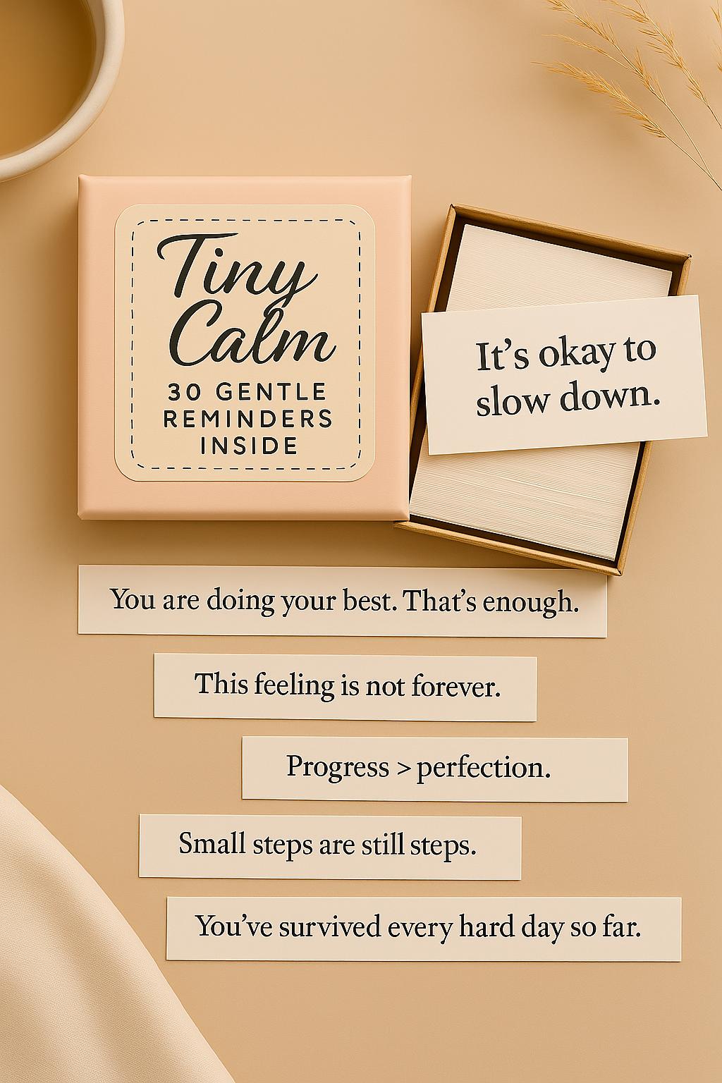 Calm Affirmation Matchbox | 30 Positive Quotes for Anxiety Relief ...