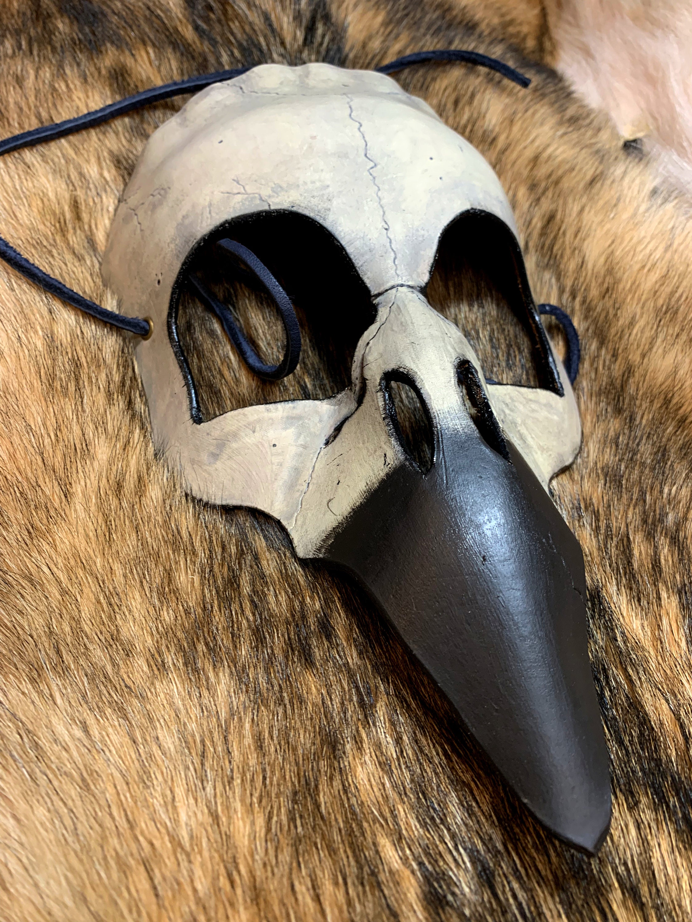 Handmade Leather Bird Skull Mask | Etsy