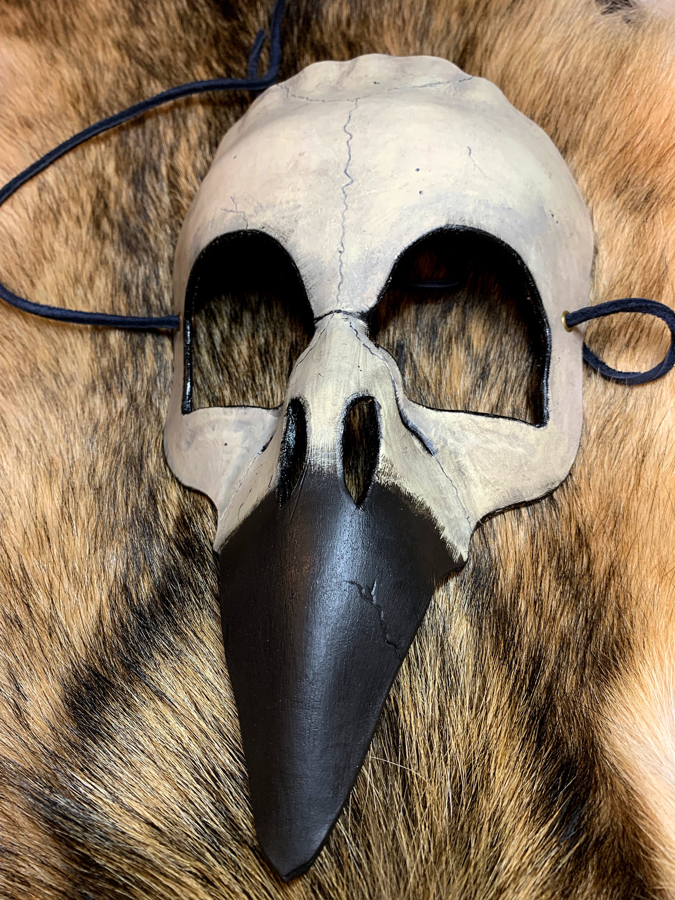 Handmade Leather Bird Skull Mask - Etsy