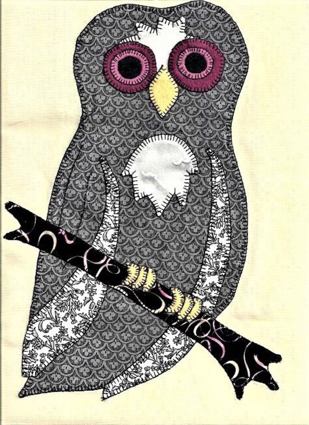 104 - OWL PATTERN or KIT W/ Complete Instructions for 2 Applique Styles ...