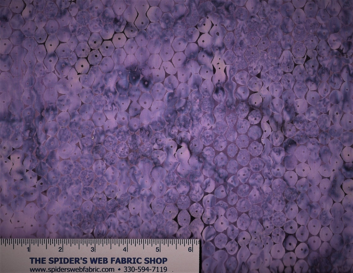 CALIFORNIA RAISIN BATIK Fabric - by Batik Textiles - Dusty Purple ...