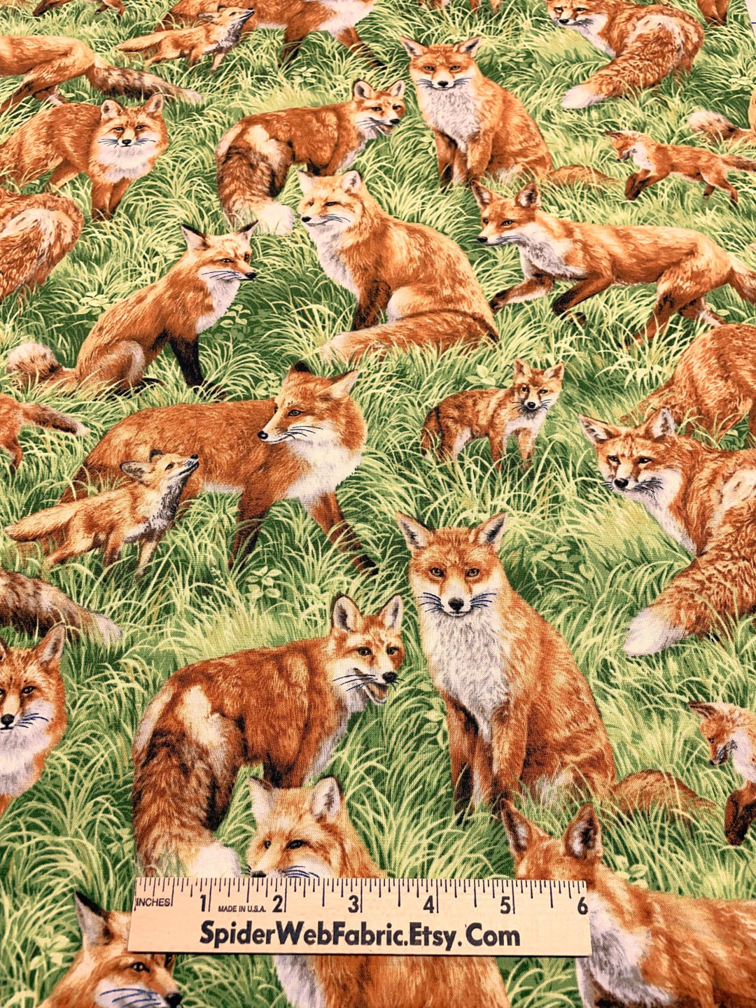 RED FOX Fabric Foxes Woodland Critters Forest Animals American Wildlife ...