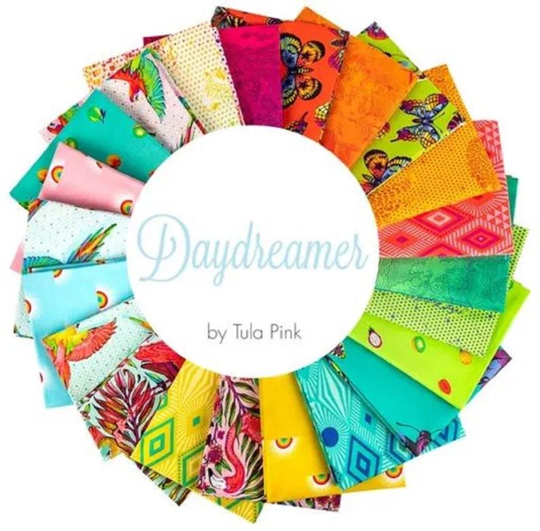 DAYDREAMER - Tula Pink Fabric 10 INCH SQUARES 42 Pieces Charm Pack Layer Cake 10" Squares by ...