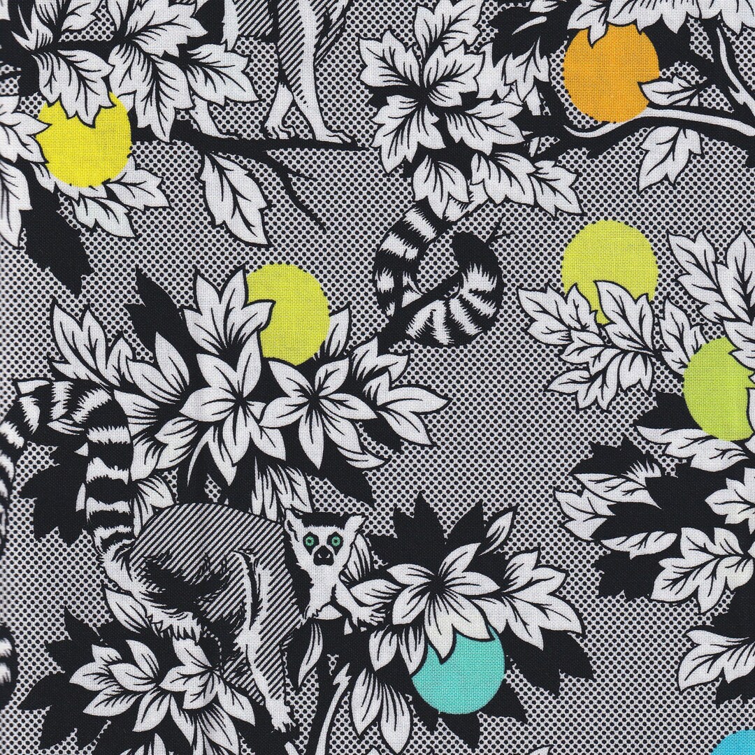 Line Work LEMUR ME ALONE color is Ink Tula Pink PWTP154 - Etsy