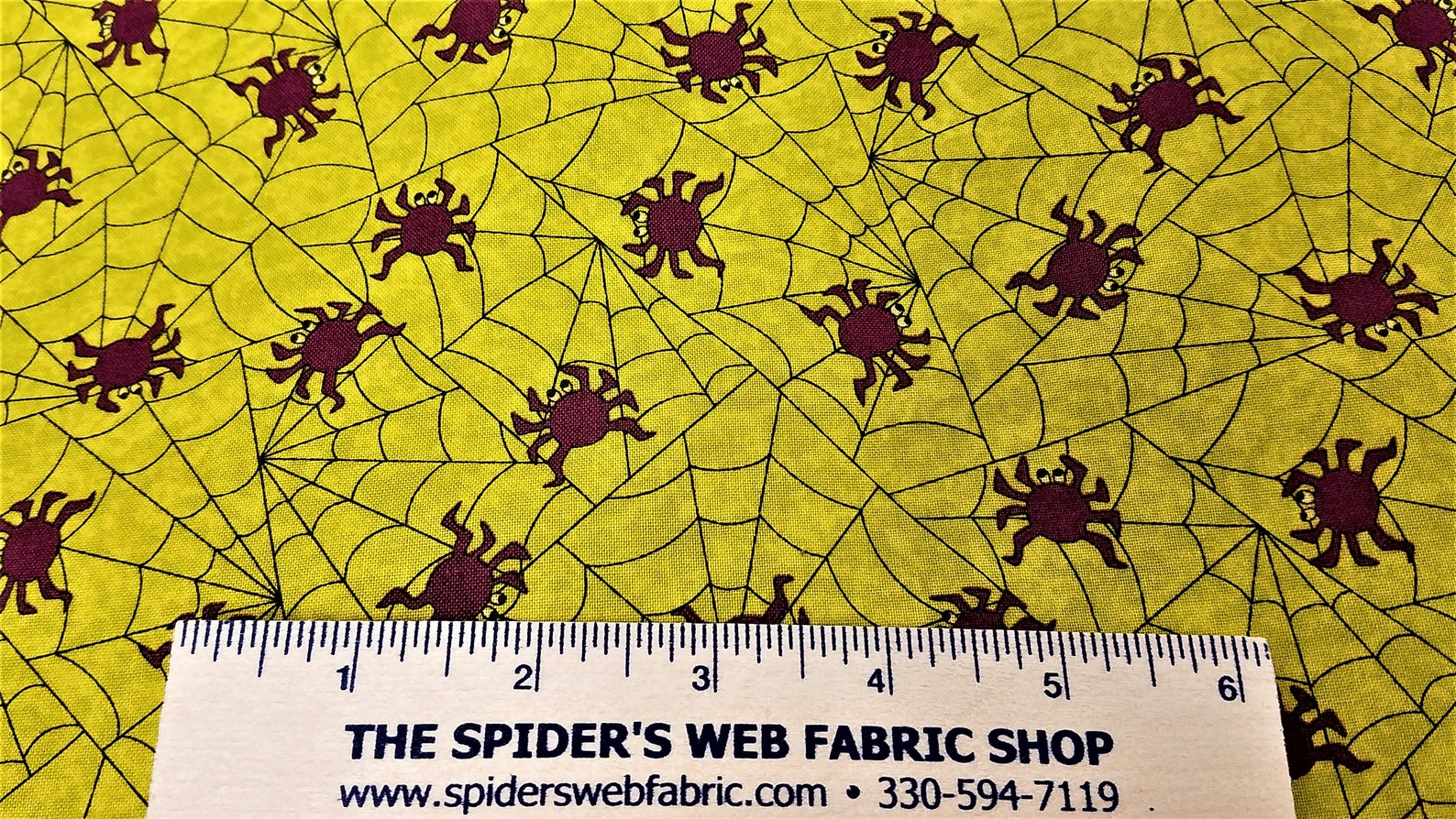 SPOOKY HOLLOW SPIDERS Fabric Purple Spiders on Green Black - Etsy