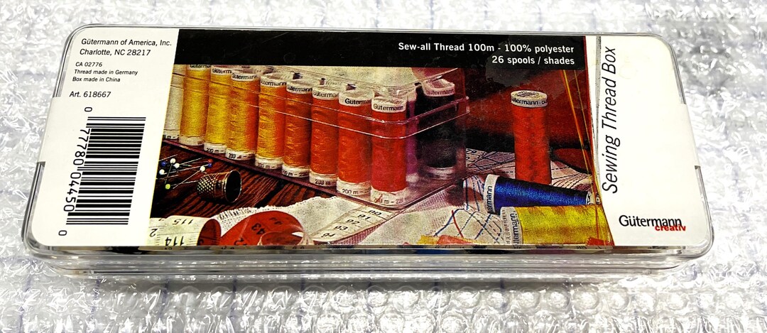 Gutermann Thread Box - 26 Spools - 26 Colors - 110 Yds. per Spool - Etsy