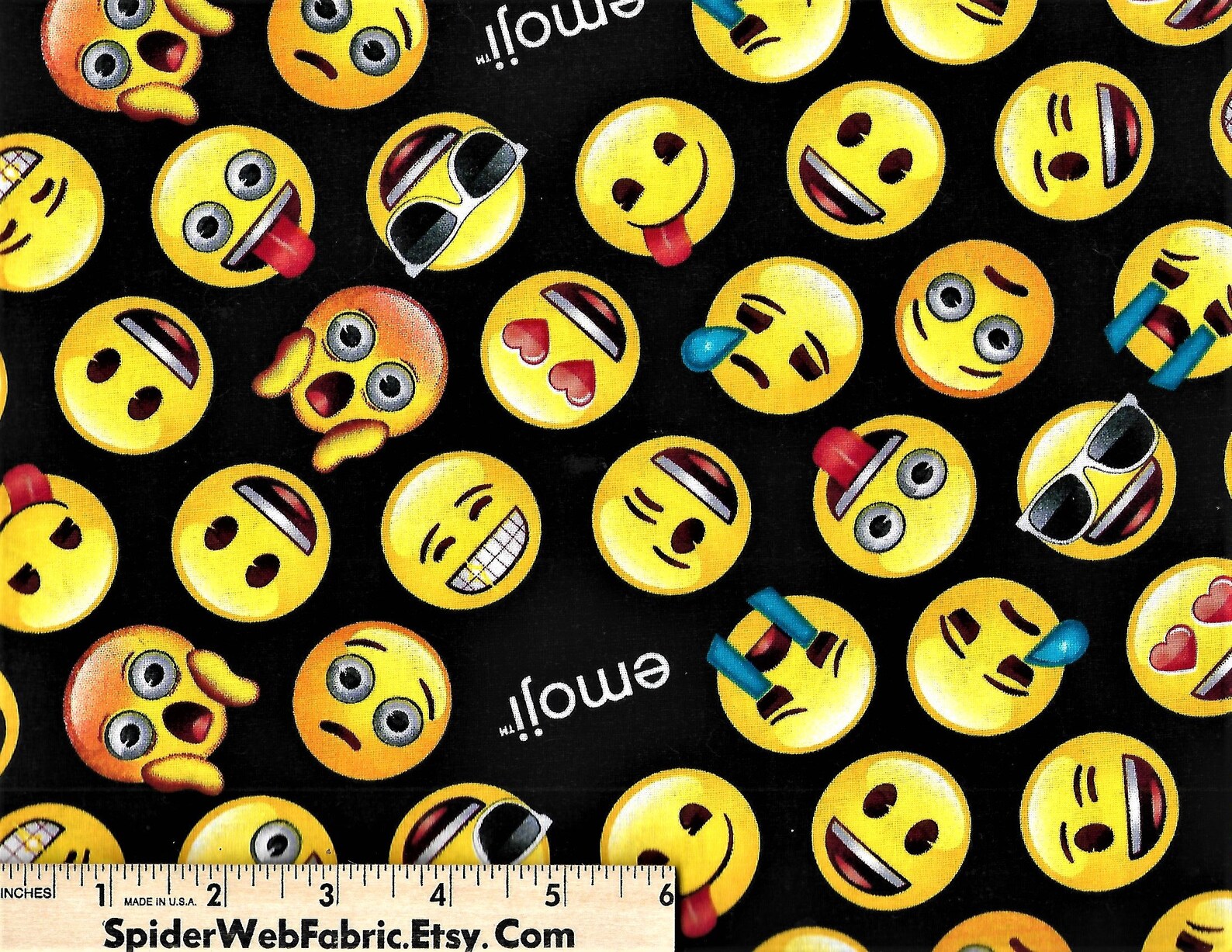 TEXT ME EMOJIS Fabric Smiley Faces Cell Phone Characters - Etsy