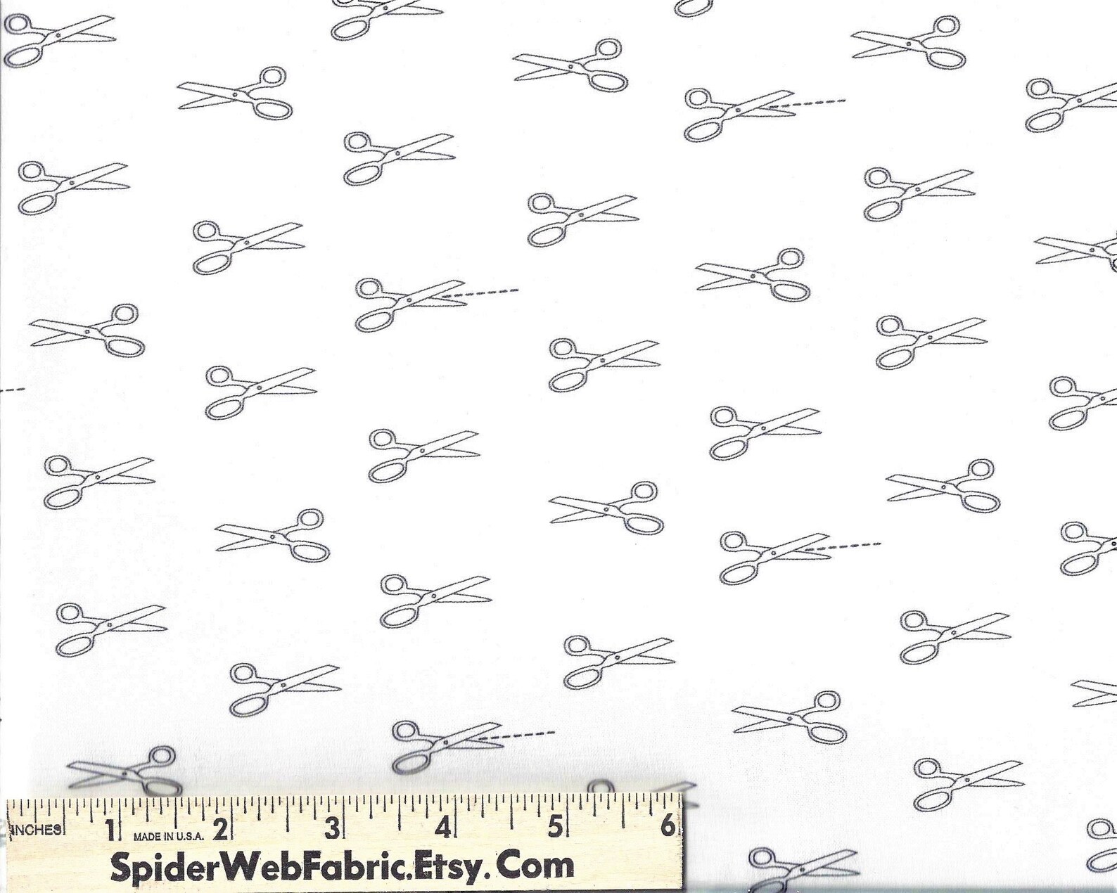 SCISSOR HAPPY Fabric Sewing Room Notion Quilting Cutting | Etsy