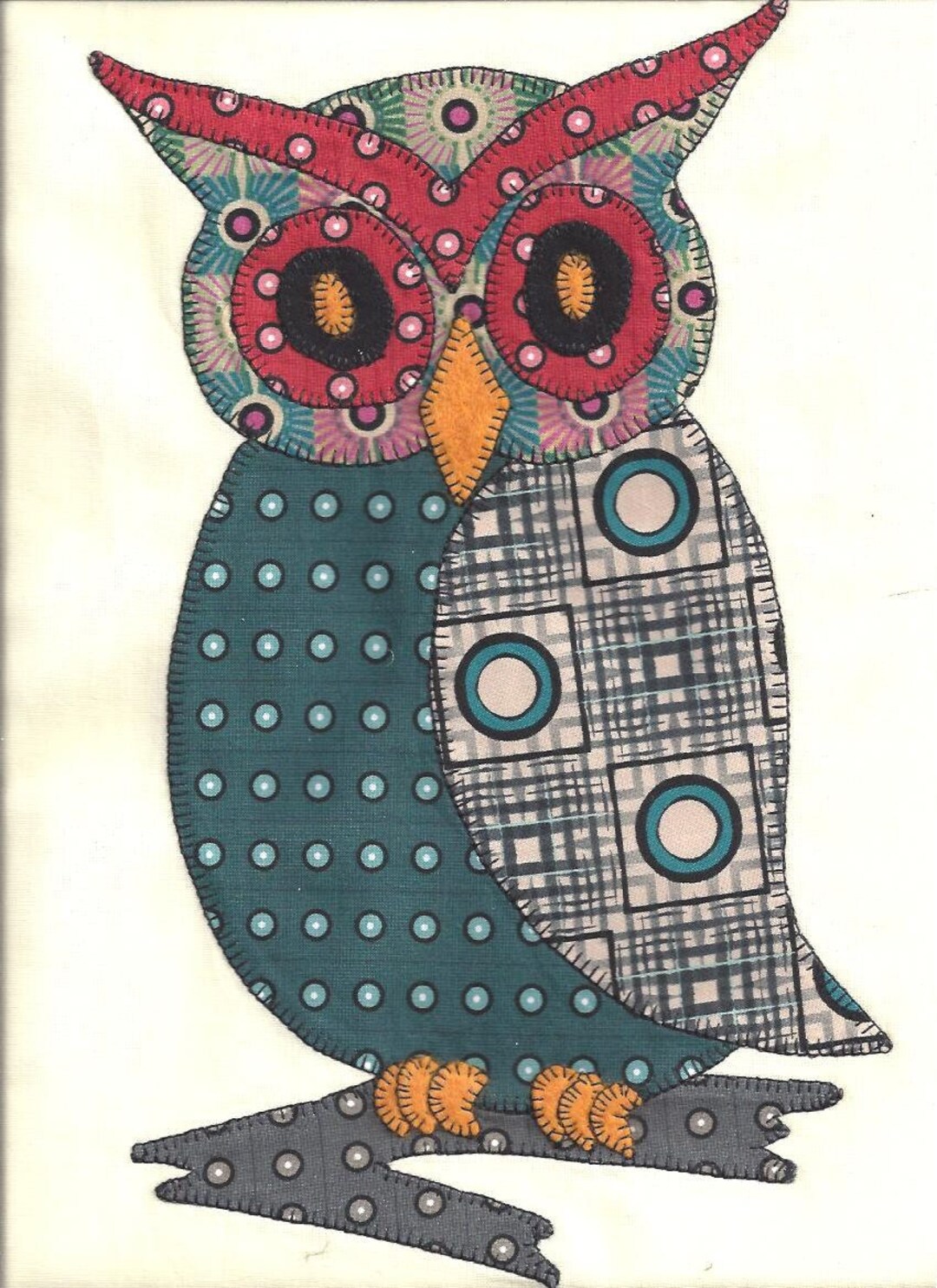 124 - OWL PATTERN or KIT W/ Complete Instructions for 2 Applique Styles ...