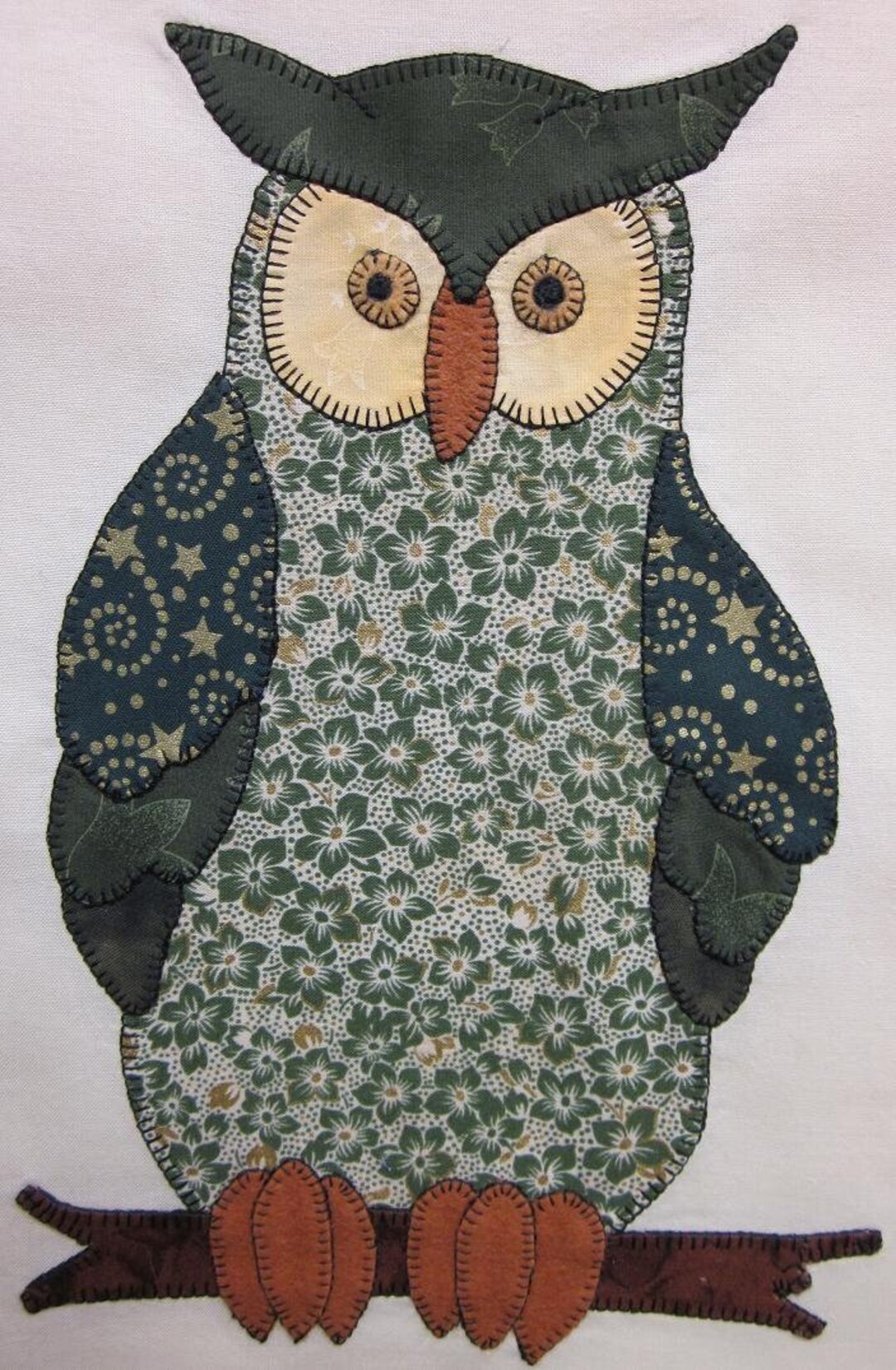119 - OWL PATTERN or KIT W/ Complete Instructions for 2 Applique Styles ...