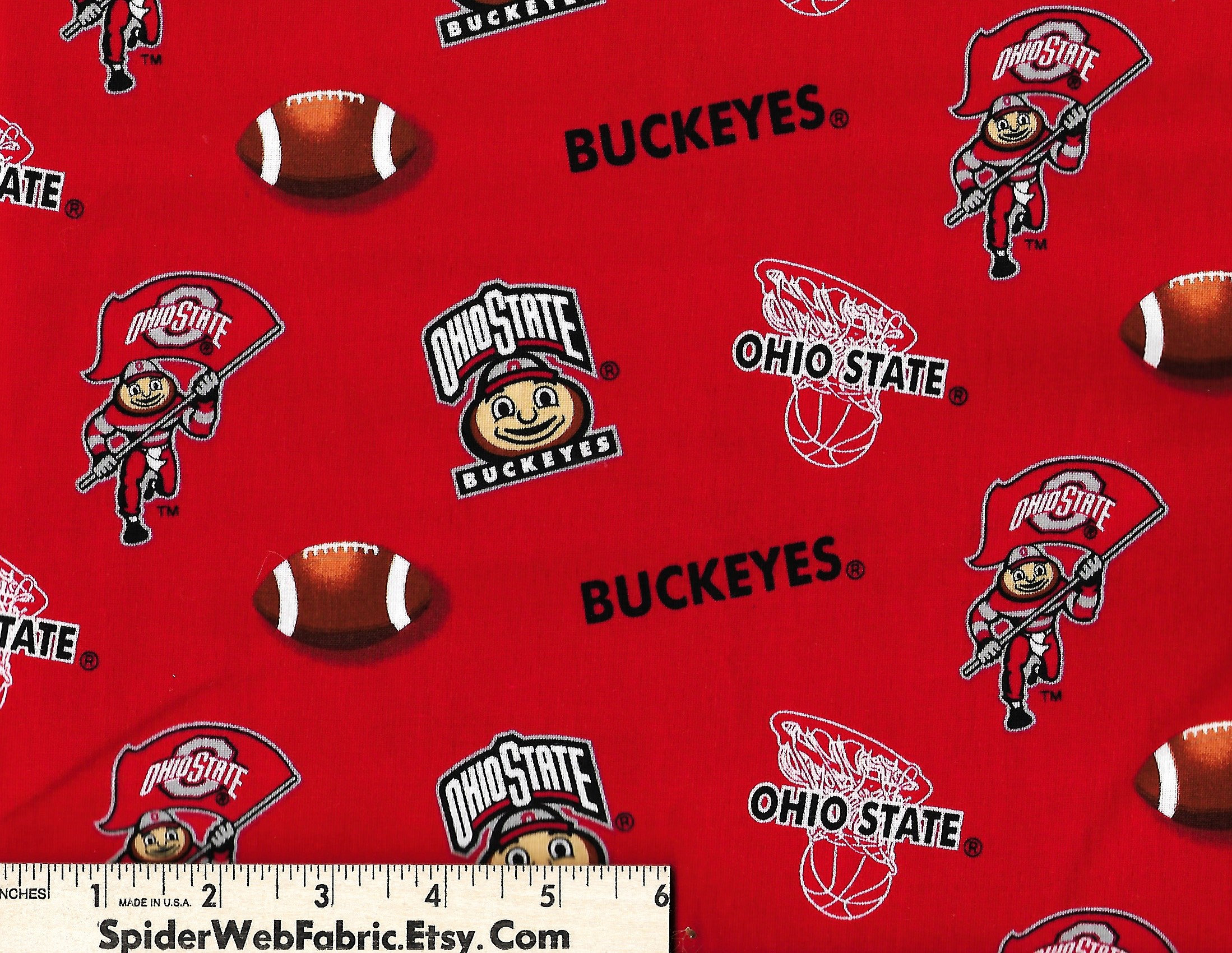 OHIO STATE UNIVERSITY Fabric 14260947 Sports Football | Etsy