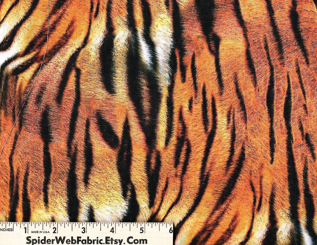 BENGAL TIGER Skin Fabric This is NOT Fur It is 100% Cotton by R Kaufman ...