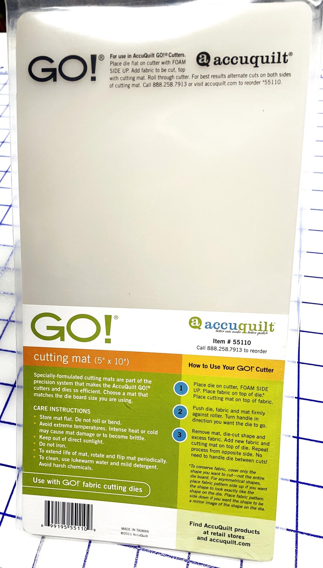 Go! Fabric Cutting Mat - by Accuquilt - 5" X 10" - Etsy