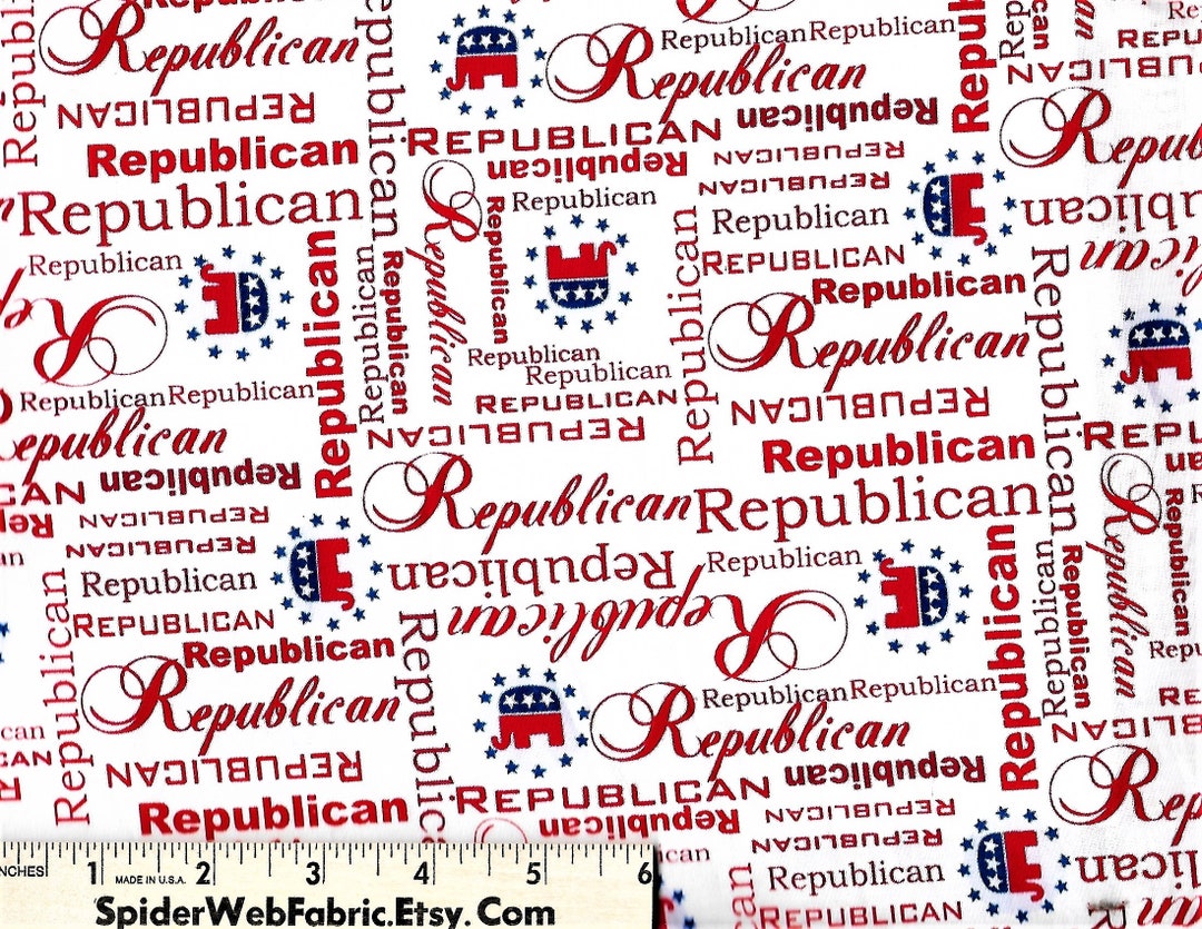 REPUBLICAN Fabric - Politics - Political - USA Election - Voting - Vote ...