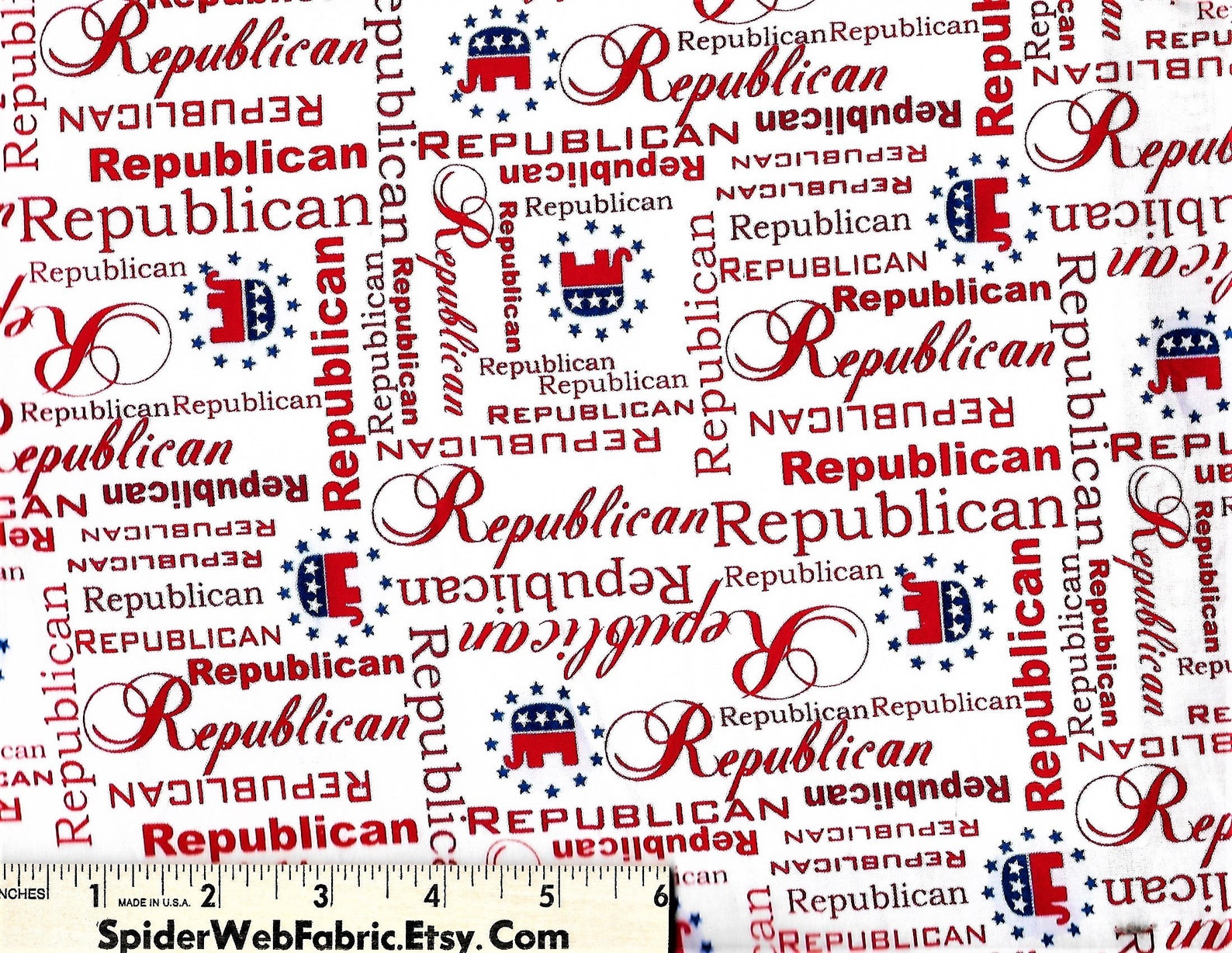 REPUBLICAN Fabric - Politics - Political - USA Election - Voting - Vote ...