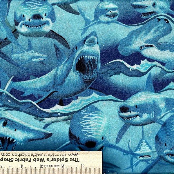 Jaws Fabric - Etsy