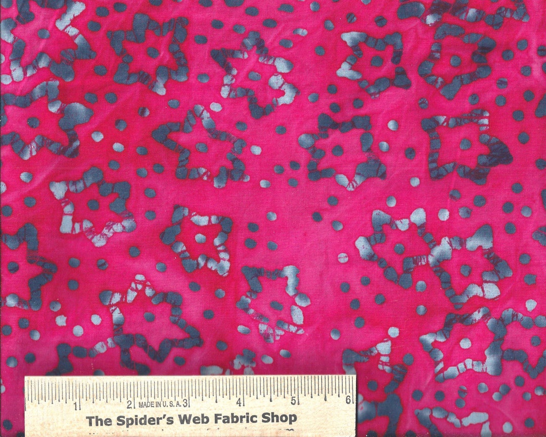 Quilters Batiks - RED STAR BATIK - 100% Cotton - Quilt Shop Quality ...