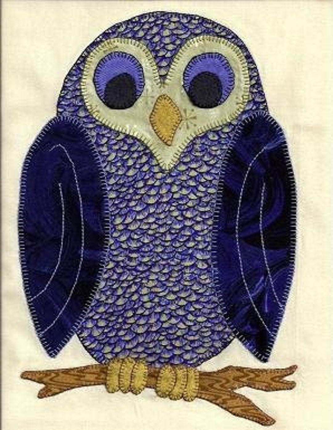 114 - OWL PATTERN or KIT W/ Complete Instructions for 2 Applique Styles ...