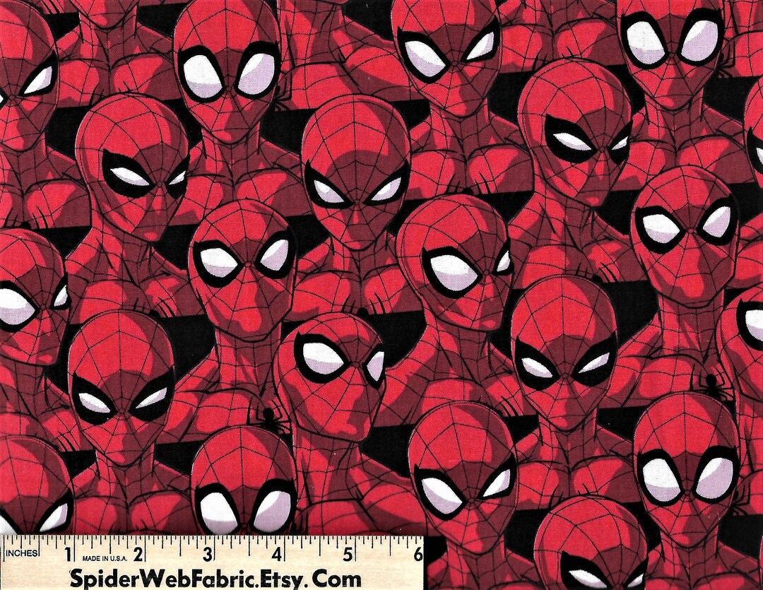 SPIDERMAN Fabric - Spider Sense - Marvel Comic Books - Licensed ...