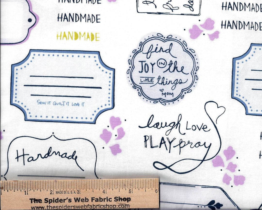 QUILT LABELS Fabric - Sewing, Craft, Project Labels - Hand Made Labels ...