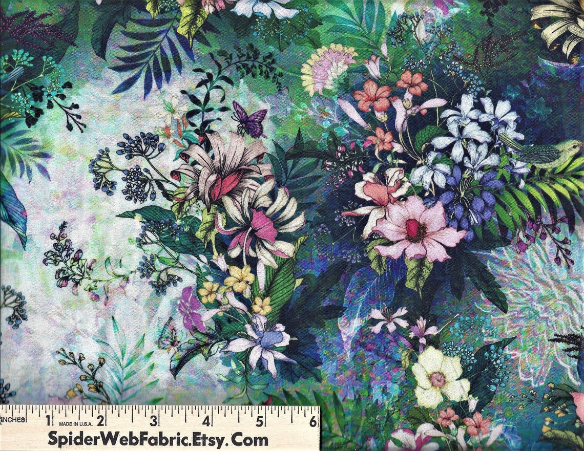 TOPIA Wild Flowers Fabric by Robert Kaufman Floral - Etsy