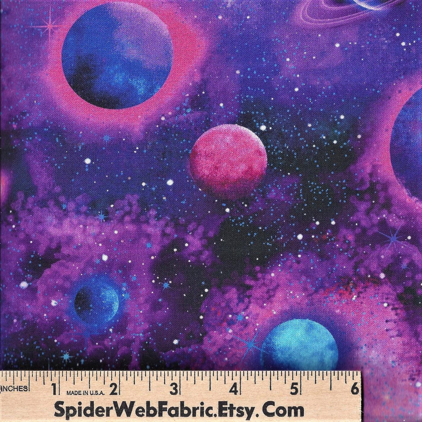 PURPLE COSMOS Fabric - Deep Space Outer Limits Atmosphere CD8905 ...