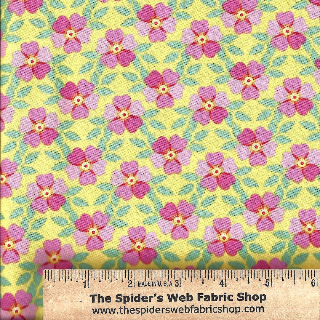 North Dakota STATE FLOWER Fabric -wild Prairie Rose - Deco State Flower ...
