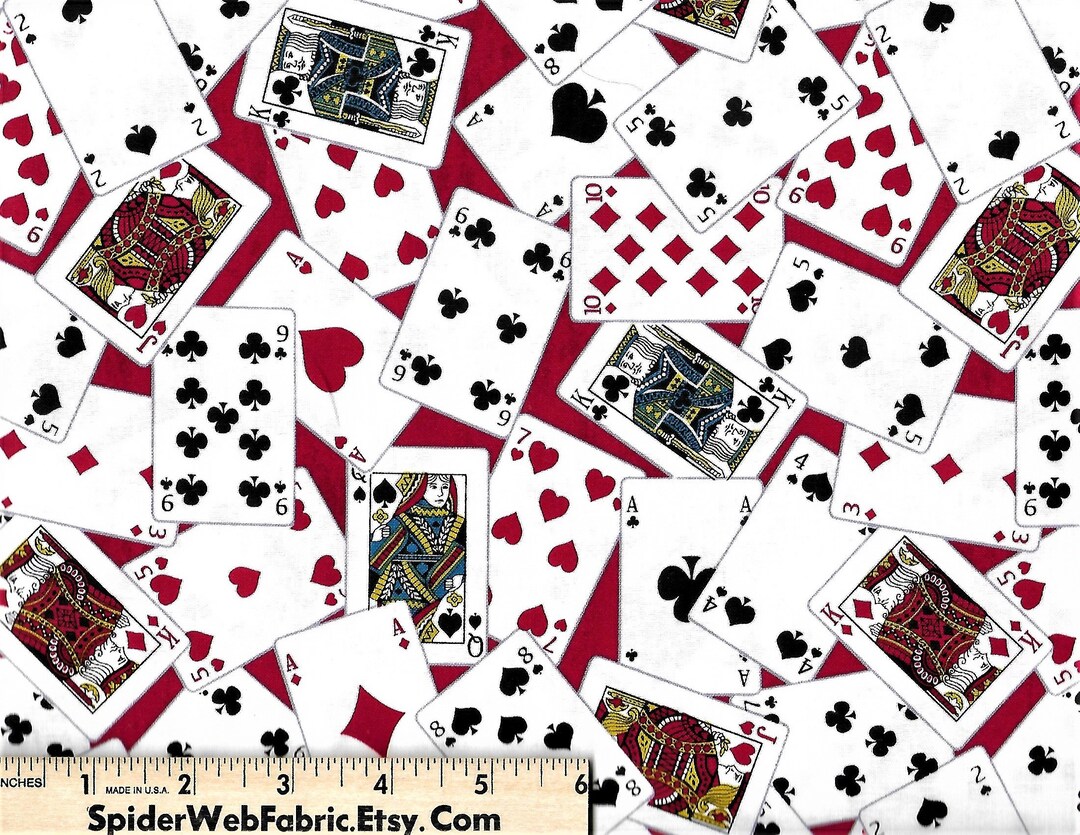 PLAYING CARDS Fabric by Windham - Parlor Games - Dice - Card Games ...