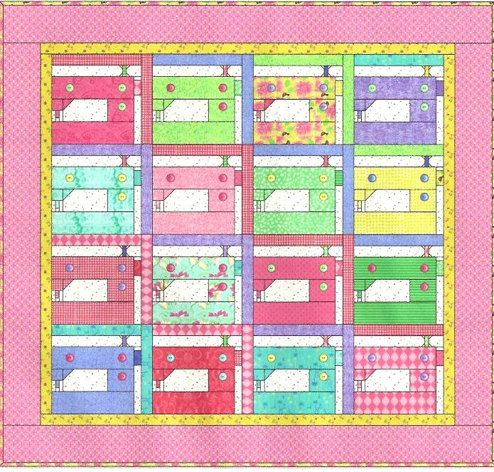 0800 DREAM MACHINE Quilt Pattern Scrappy Fabric | Etsy