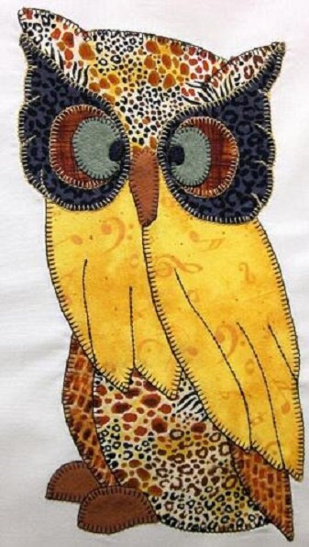 125 - OWL PATTERN or KIT W/ Complete Instructions for 2 Applique Styles ...
