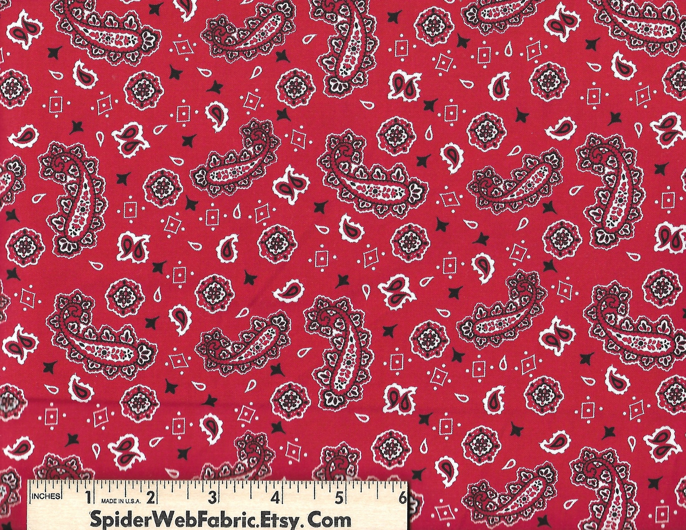 Red And Black Bandana Design