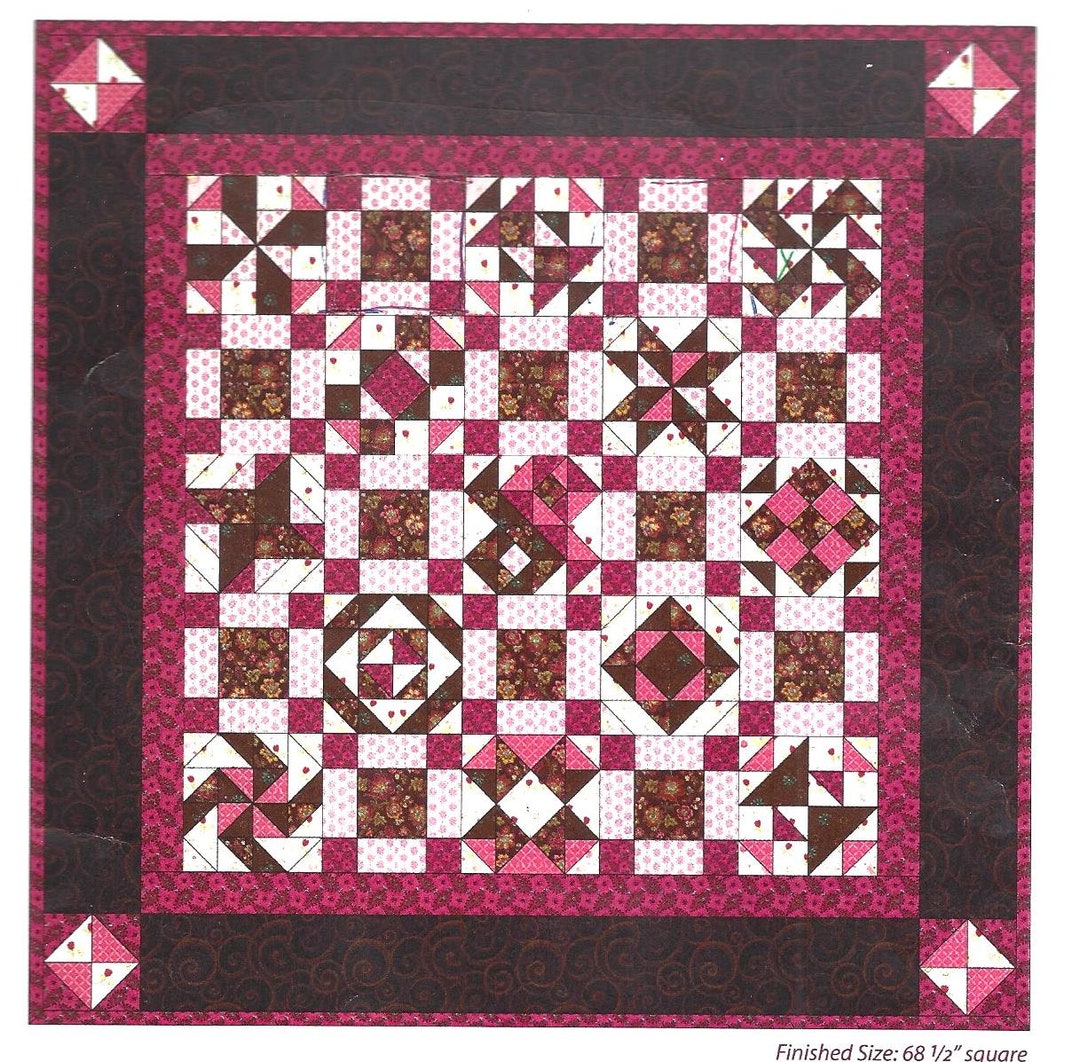 A CHOCOLATE SAMPLER - Scrappy Fabric Quilt Pattern - Pieced - Candy ...