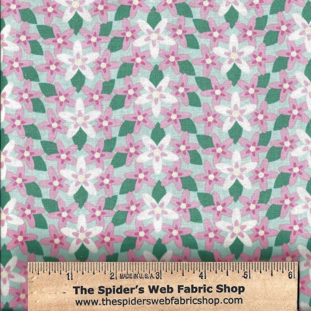 Massachusetts STATE FLOWER Fabric - Mayflower - Deco State Flower in ...
