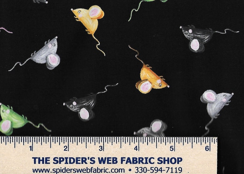 PASTEL MICE Fabric - Mouse - Rodents - Critters - Animals - Novelty ...