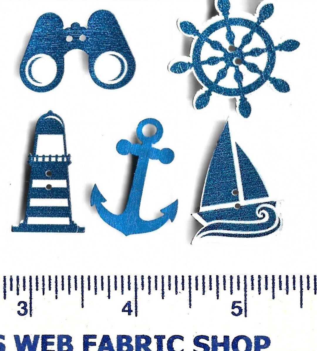 Wooden Marine Buttons: Nautical Craft Embellishments - Etsy