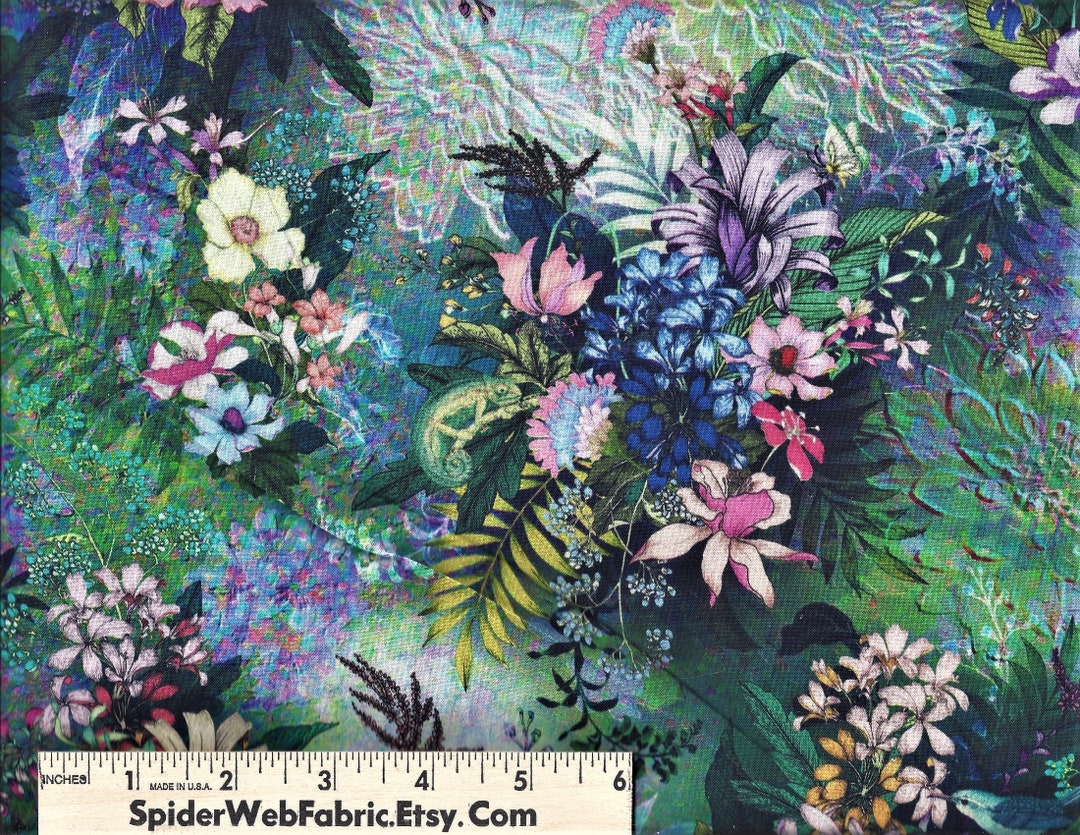 TOPIA Wild Flowers Fabric by Robert Kaufman Floral Garden Can You Find ...