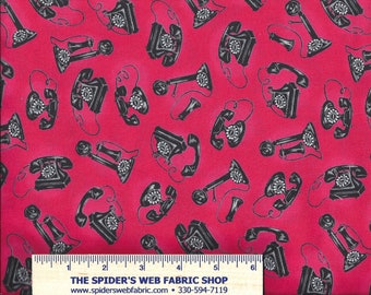 CALL ME Old Fashioned TELEPHONES Fabric Phones on Green - Etsy