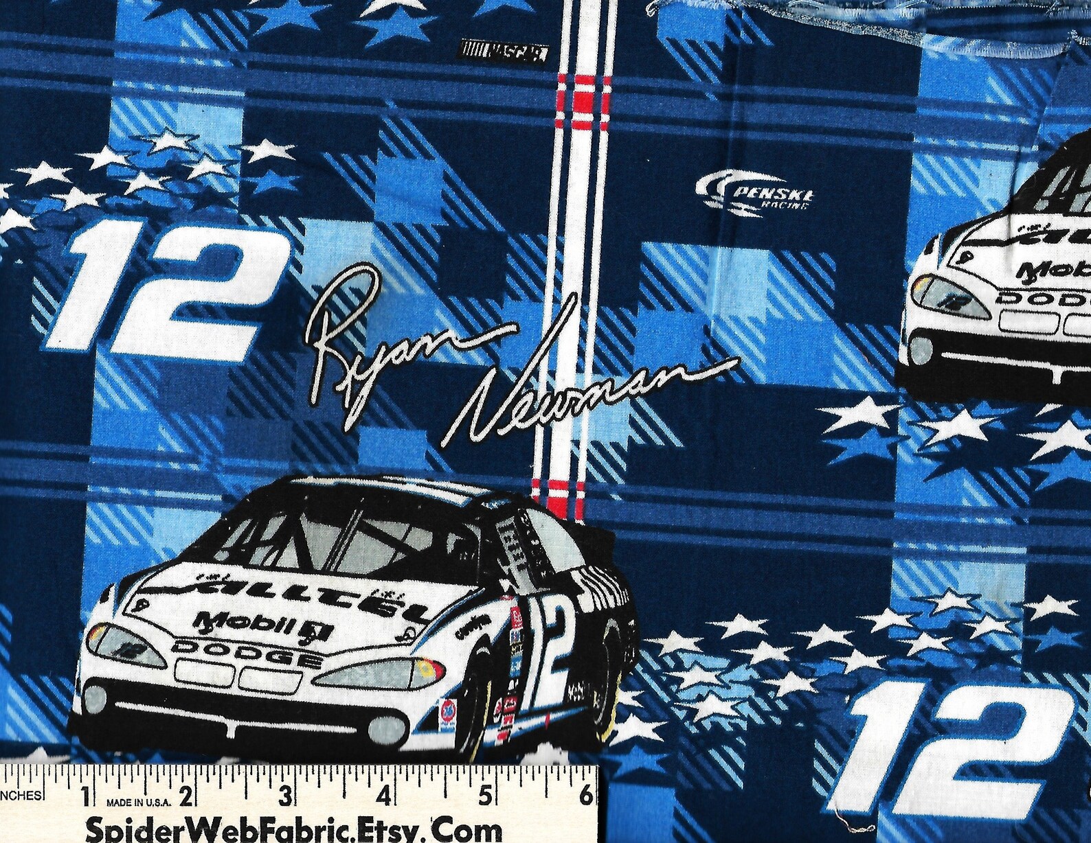 START YOUR ENGINES Race Car Fabric Ryan Newman Rocket - Etsy