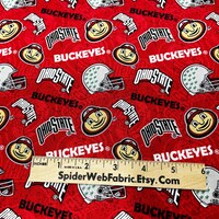 NCAA the Ohio State University Buckeyes Red & Black College Logo Cotton ...