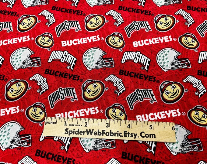 Ohio State Buckeyes Fabric: OSU Sports Football 100% Cotton Quilt ...