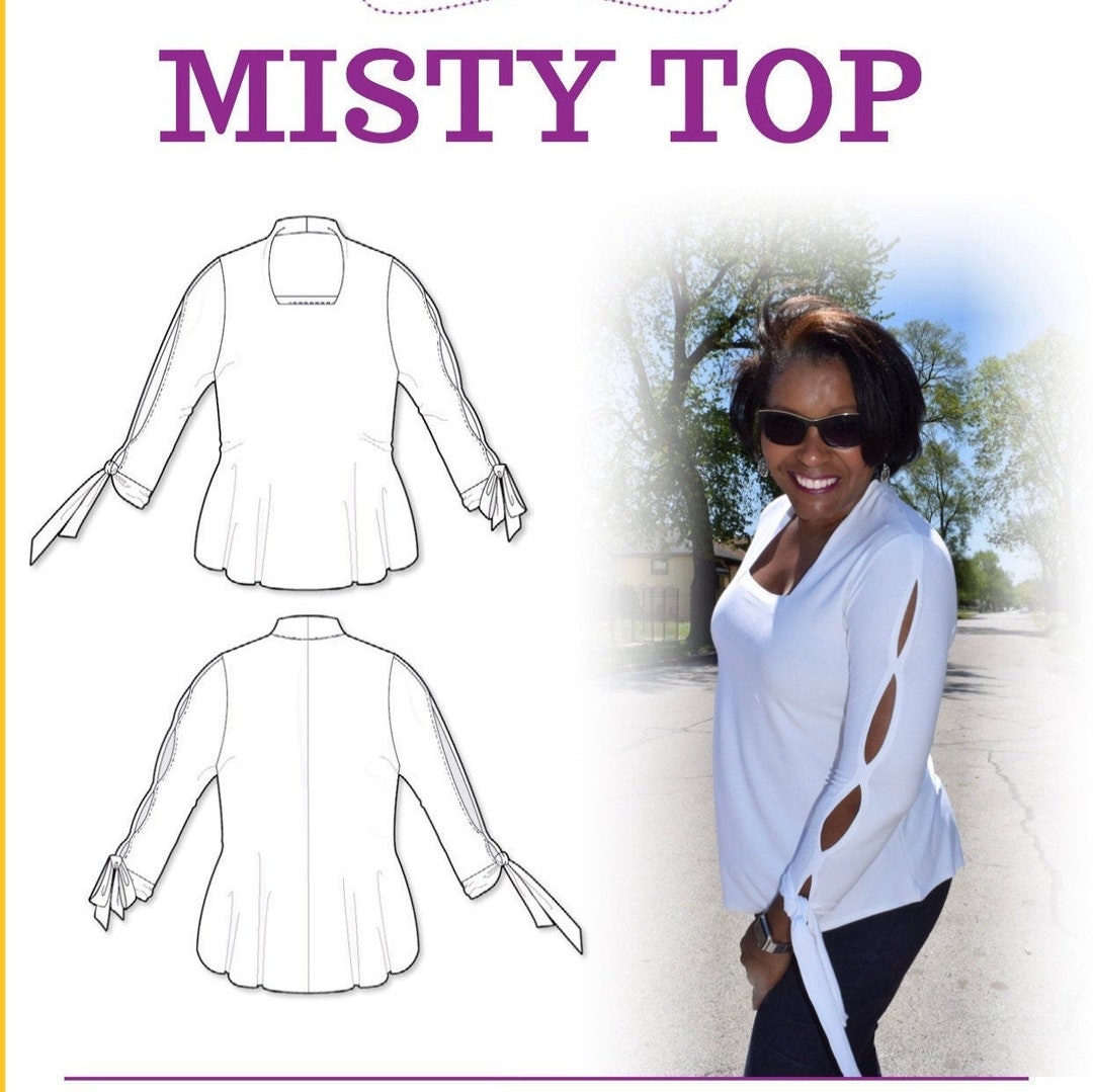 Ladies Top Sewing Pattern- PDF Download (misty Top by Sewtofit) - Etsy