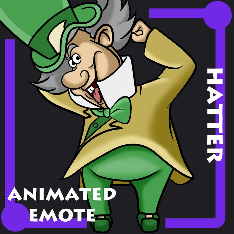 Twerking Hatter Animated Emote for Use on Twitch, Discord, Kick or as a ...