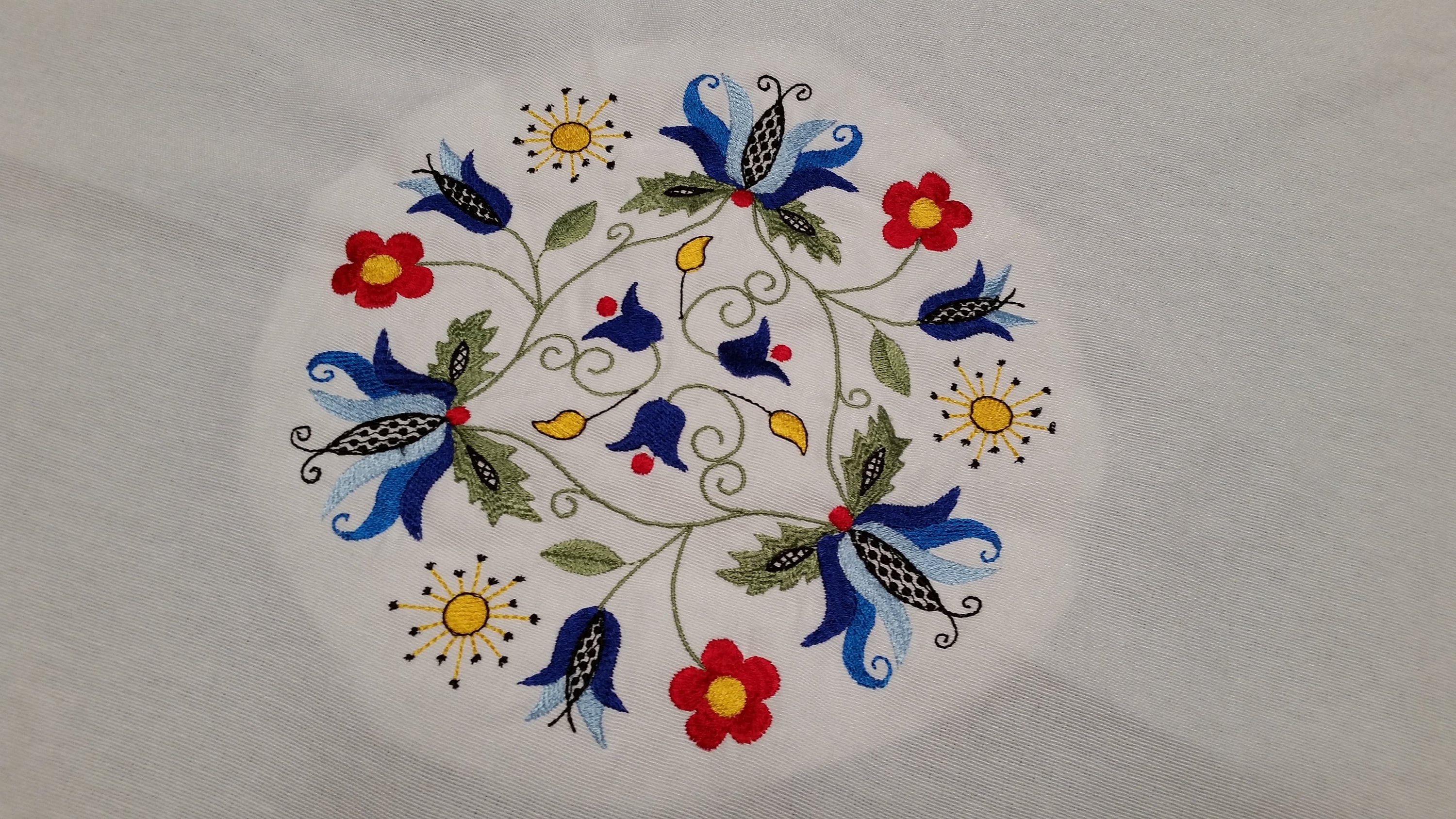 4" or 8" Circle Tulip Design 1T in the Traditional Kashubian Style ...